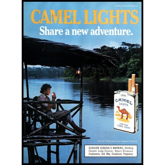 Camel | Art | 987 Camel Lights Cigarettes Vintage Print Ad Pier Dock ...